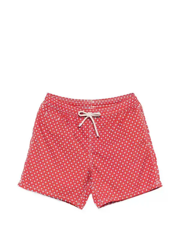 MC2 SAINT BARTH Floral-print Swim Shorts - Red
