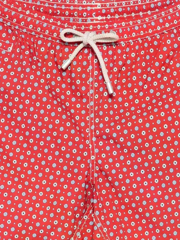 MC2 SAINT BARTH Floral-print Swim Shorts - Red