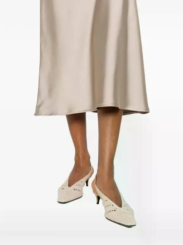 Imperial Satin Finish Flared Midi Skirt