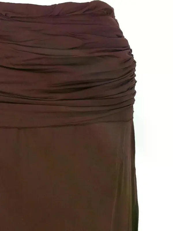 Federica Tosi Ruched Side-slit Maxi Skirt