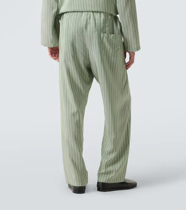 BODE Sylvan Striped Silk Straight Pants