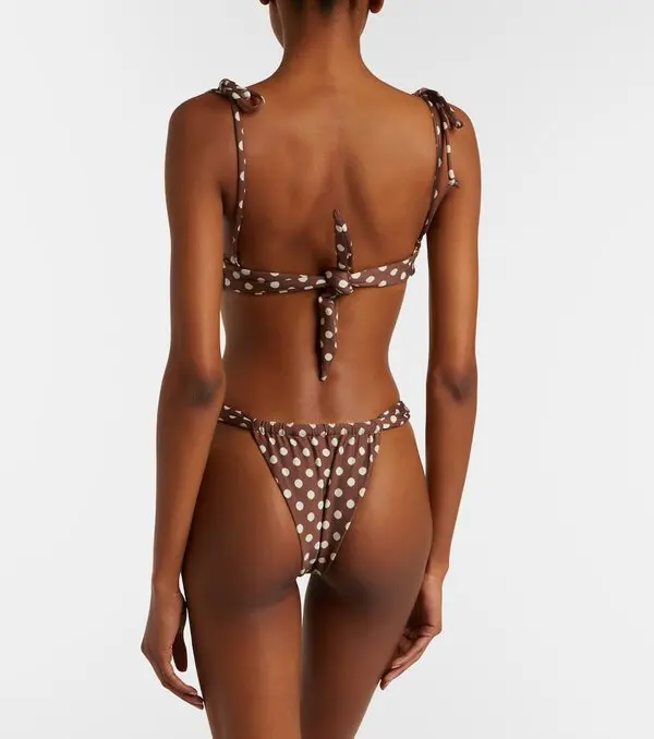 MONTCE Sandra Polka Dot Bikini Bottoms - Brown
