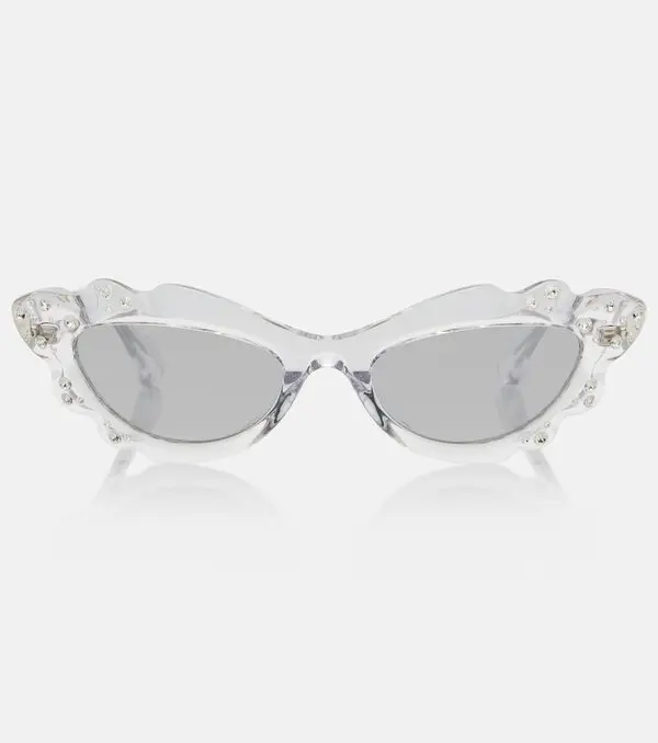 AQUAZZURA Embellished Cat-eye Sunglasses - Transparent