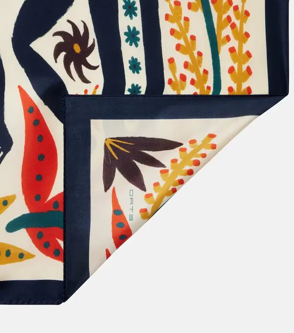 Etro Printed Silk Twill Scarf - Multicoloured