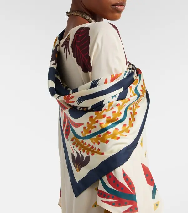 Etro Printed Silk Twill Scarf - Multicoloured