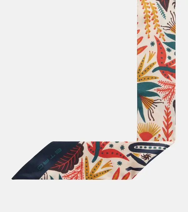 Etro Printed Silk Twill Scarf