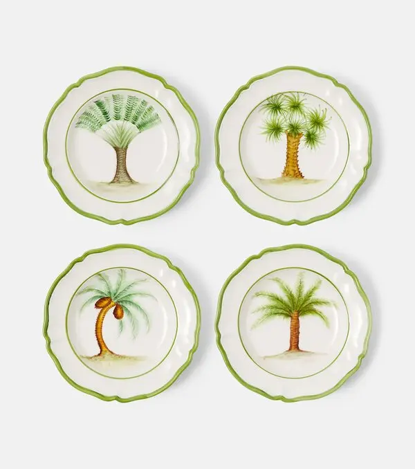 LES-OTTOMANS Set Of 4 Ceramic Bowls - Multicoloured