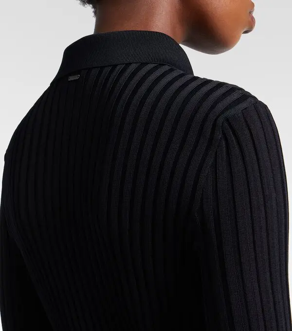 Gucci Ribbed-knit Cardigan With Buttoned Front