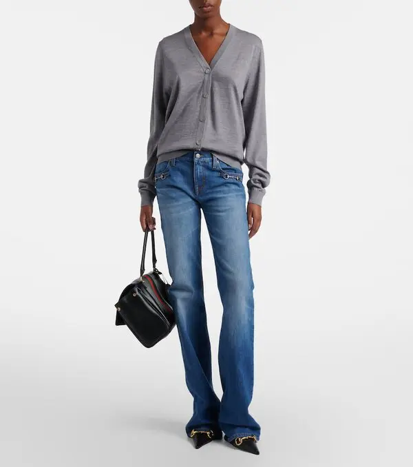 Gucci Wool Cardigan With Embroidery