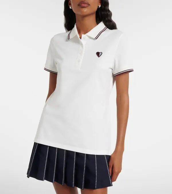 Tory Burch Cotton-blend Pique Polo Shirt