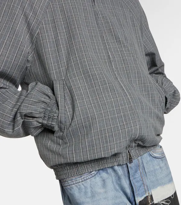 Acne Studios Checked Technical Jacket - Grey