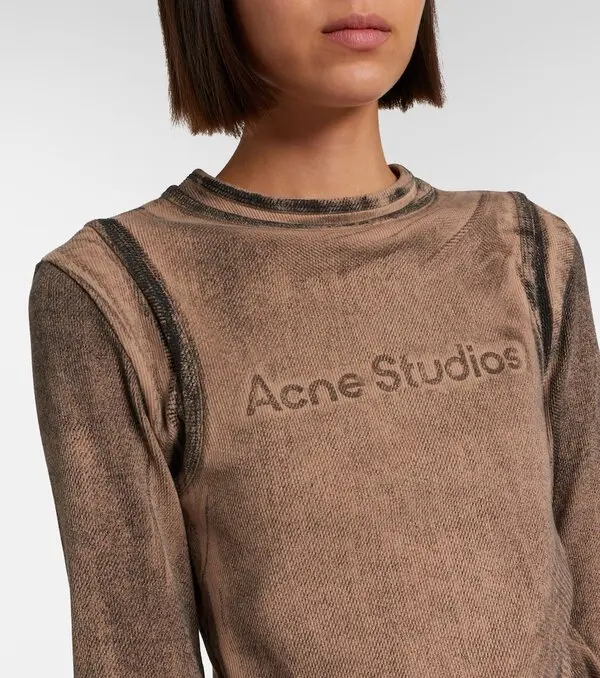 Acne Studios Printed Cotton-blend T-shirt