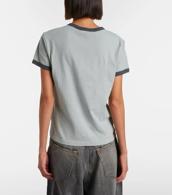 Acne Studios Printed Cotton-blend T-shirt - Grey