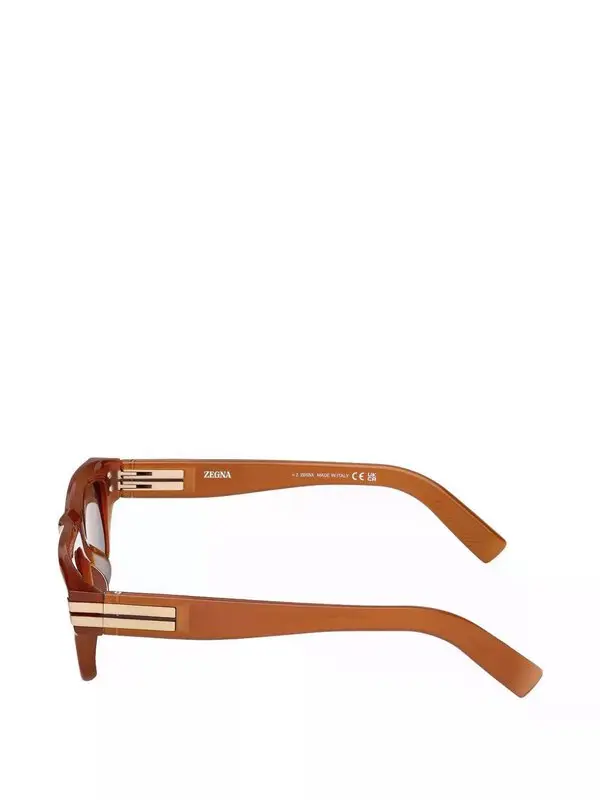 Zegna Rectangle Frame Sunglasses