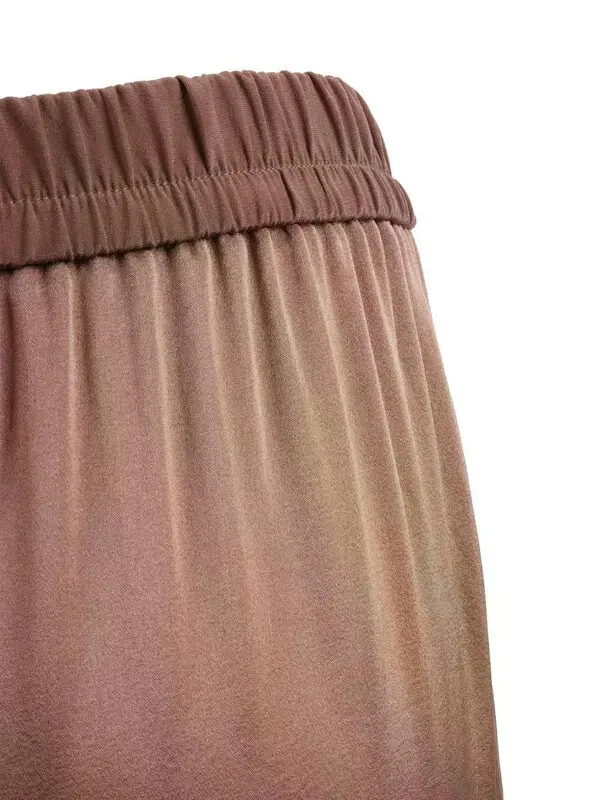FORTE_FORTE Satin Elasticated Trousers - Brown