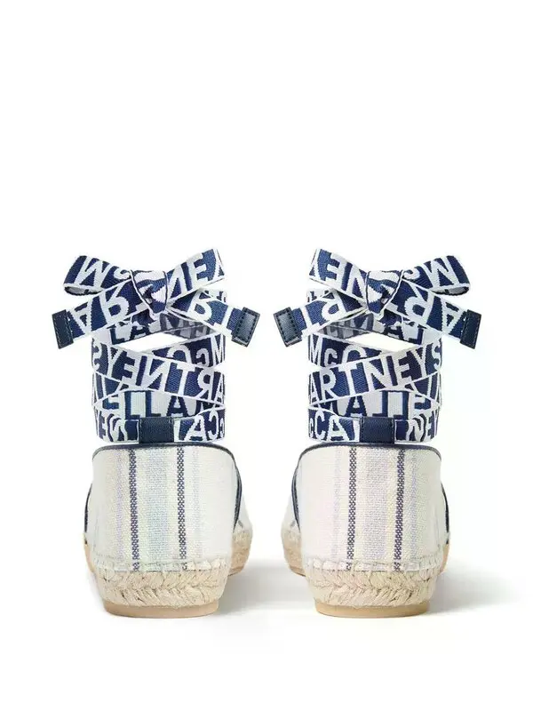 Stella McCartney Gaia Striped Espadrilles - Neutrals