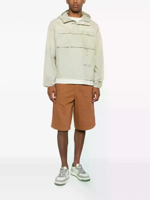 REPLAY Cotton Logo Patch Shorts