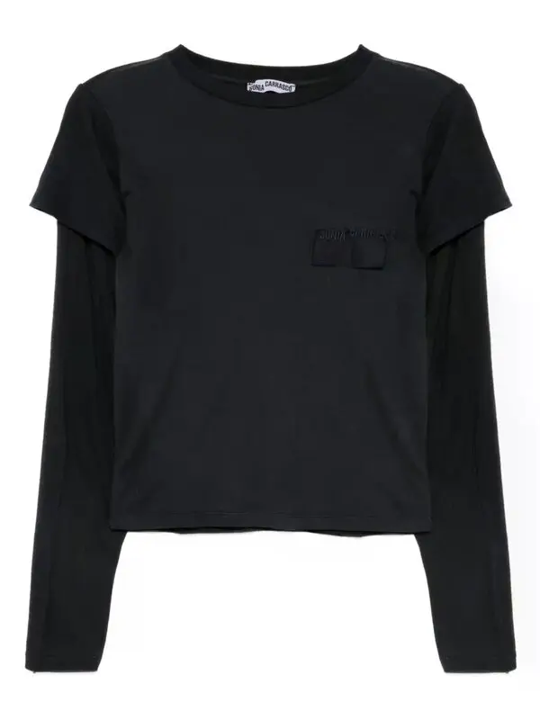 SONIA CARRASCO Logo-embroidered T-shirt - Blue