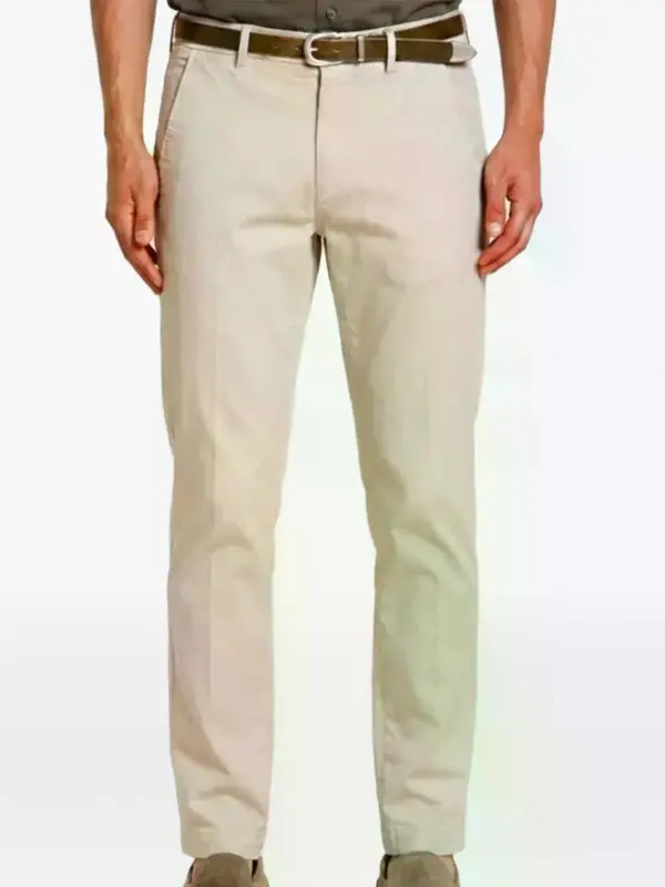 MASON'S Torino Flex Pressed-crease Chinos Trousers - Neutrals