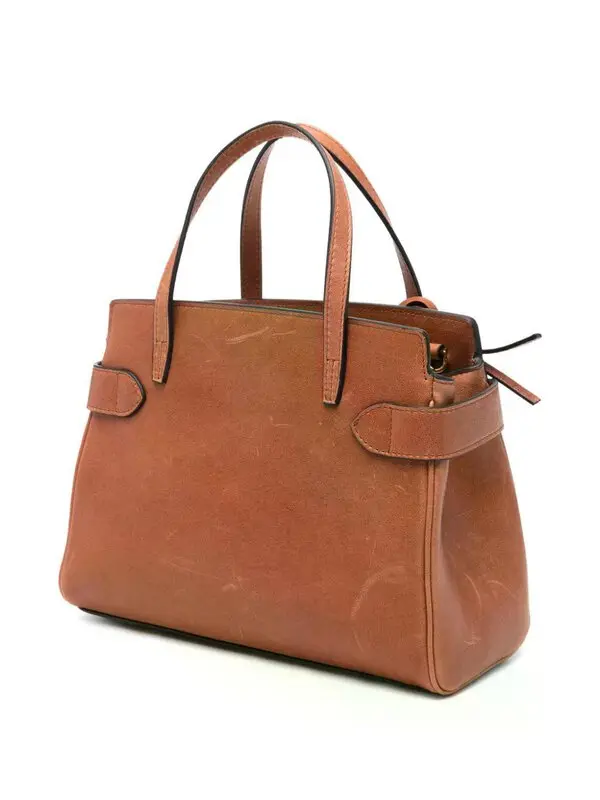 HIDESINS Calf Leather Tote Bag With Gold-tone Logo