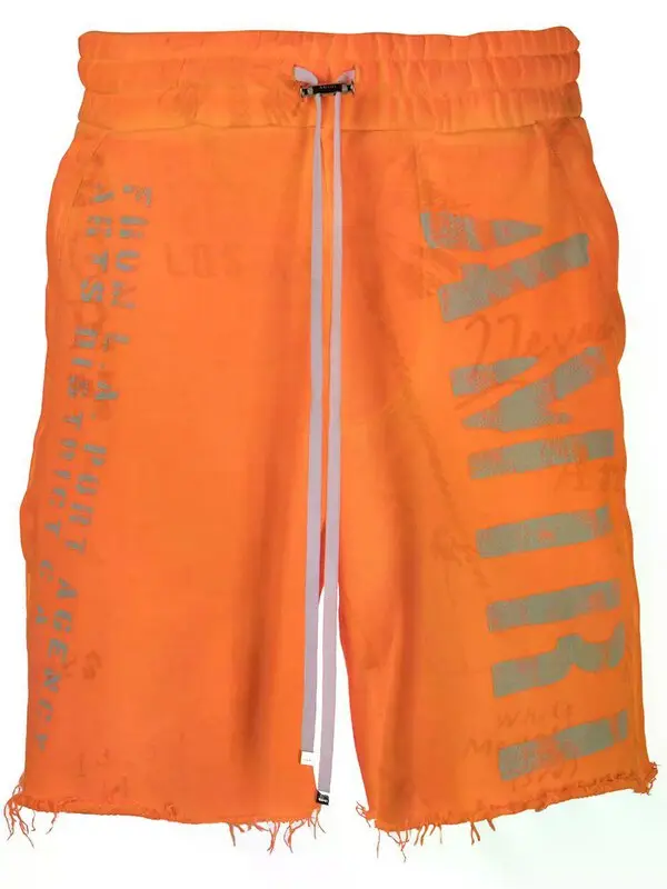 Amiri Logo-print Cotton Track Shorts