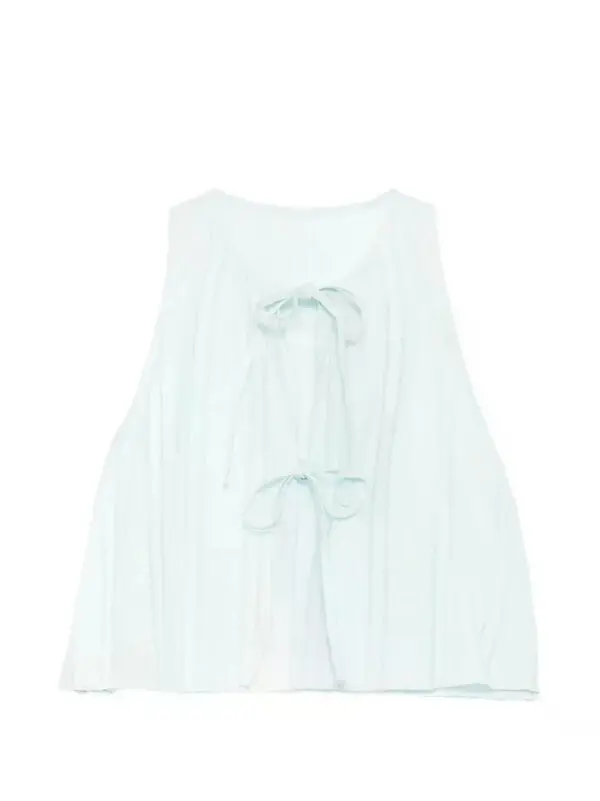 Kiki De Montparnasse Striped Tie-front Top