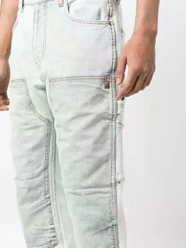 Amiri Jacquard Straight-leg Carpenter Jeans