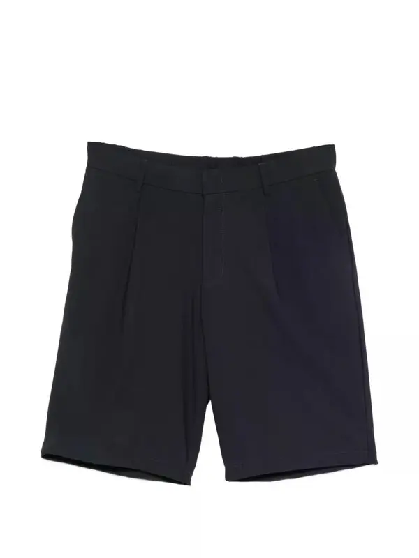 ALLEY DOCKS 963 Pleated Detail Shorts With Welt Pockets