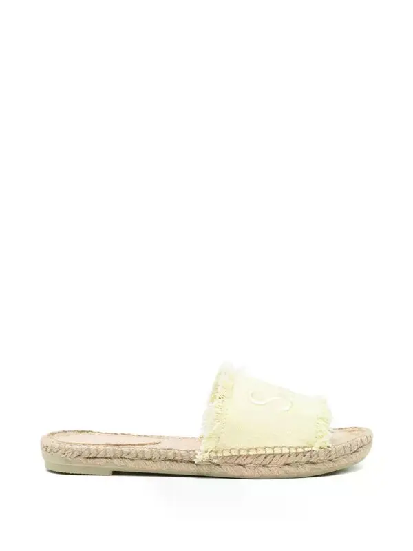 MC2 SAINT BARTH Luz Fringe Sandals - Yellow