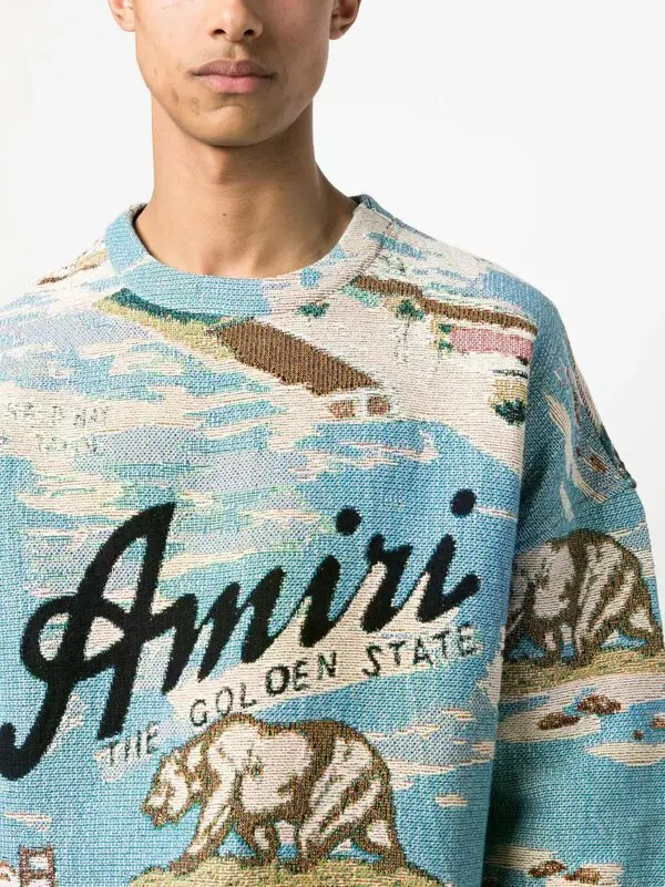 Amiri Graphic Print Cotton Jumper