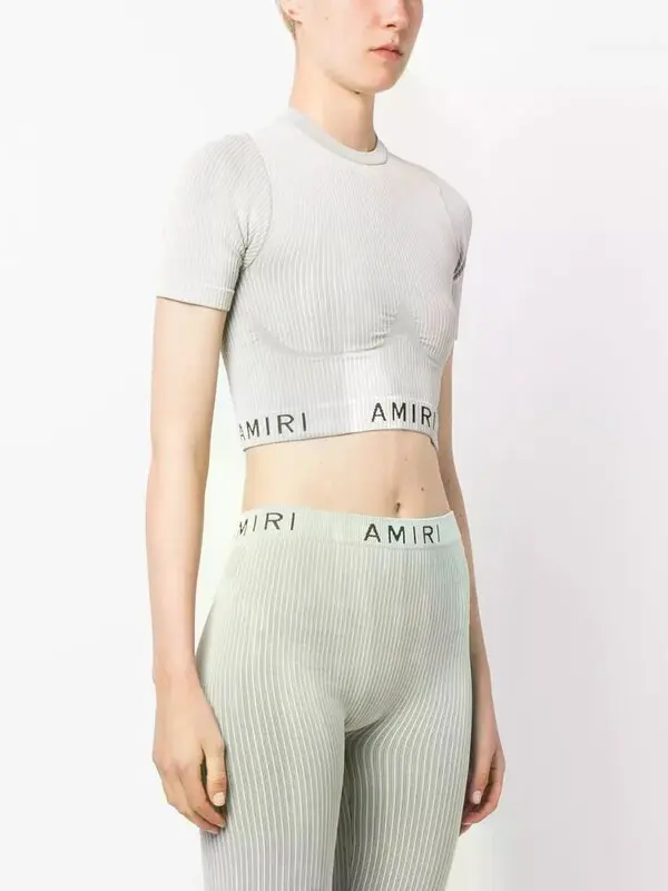 Amiri Logo-print Seamless Performance Top