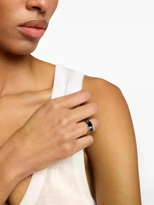 Zadig&Voltaire Skull Motif Heart Print Ring