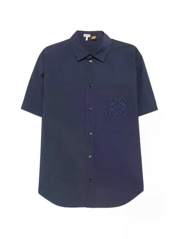 Loewe Anagram-embroidered Short-sleeve Shirt