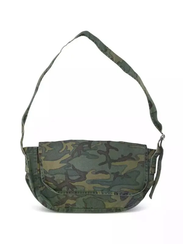 Needles Camouflage Print Cotton Shoulder Bag - Green