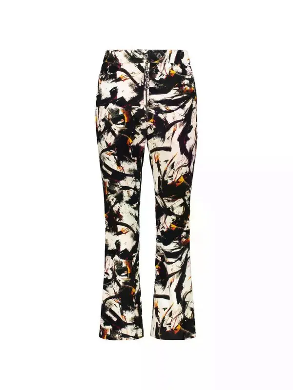 ELLERY Abstract Print Trousers - Black