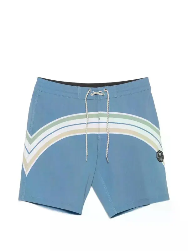 VISSLA Latitude Striped Swim Shorts - Blue