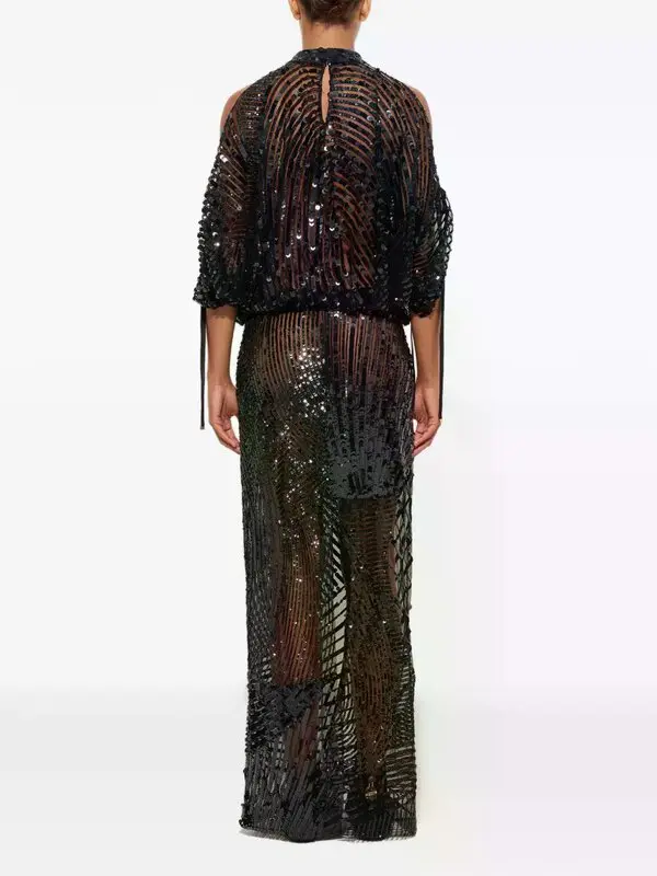 Emilio Pucci Embroidered Sequin Maxi Dress