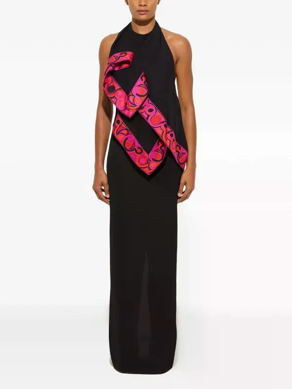 Emilio Pucci Sleeveless Printed Ruffle Gown