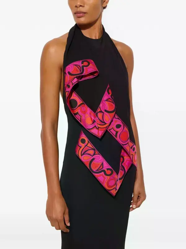Emilio Pucci Sleeveless Printed Ruffle Gown