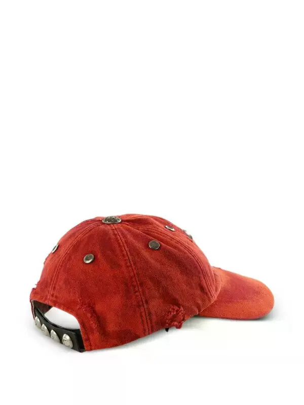 THUG CLUB Studded Distressed Cap - Red