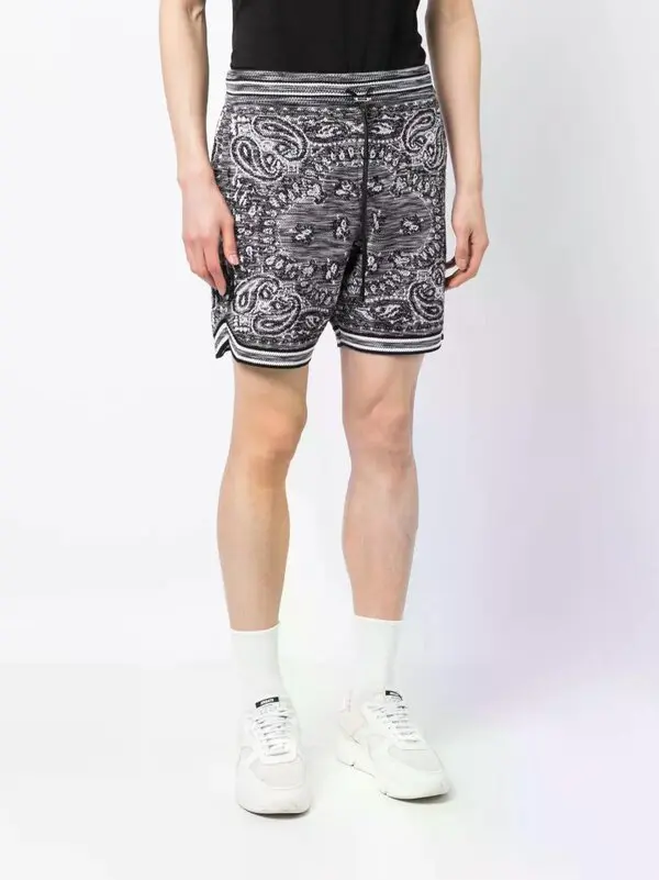 Amiri Bandana Print Track Shorts - Blue