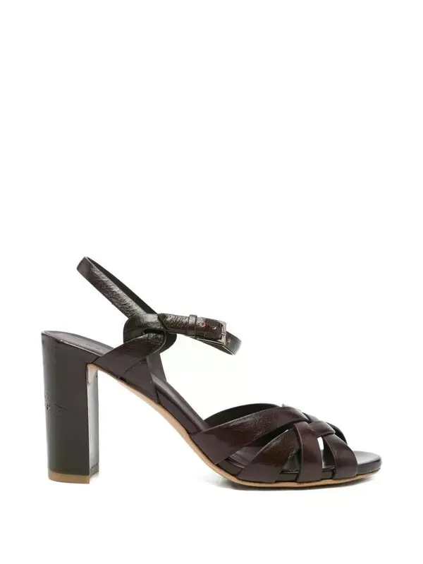 DEL CARLO Atene Interwoven Strap Sandals - Brown