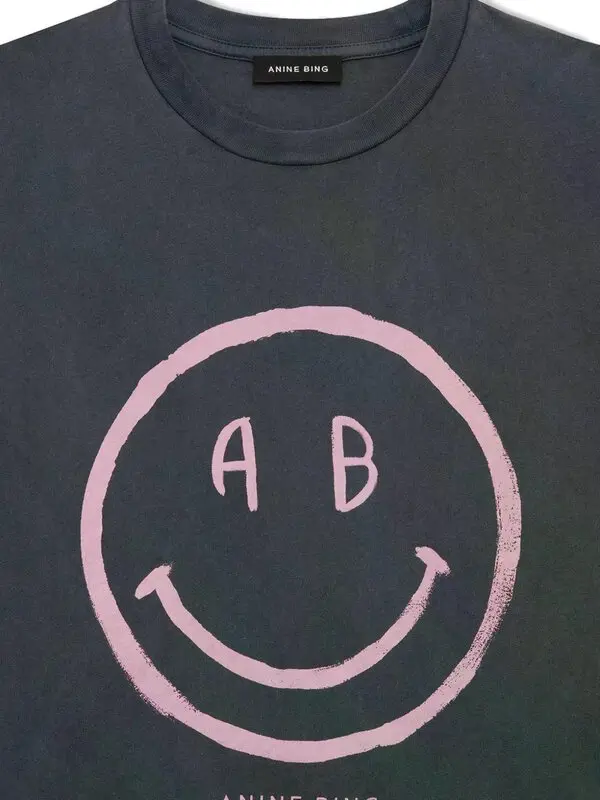 ANINE BING Cade Smiley T-shirt