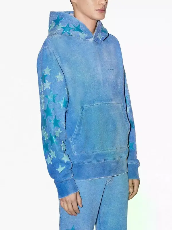 Amiri Spray Paint Effect Cotton Hoodie