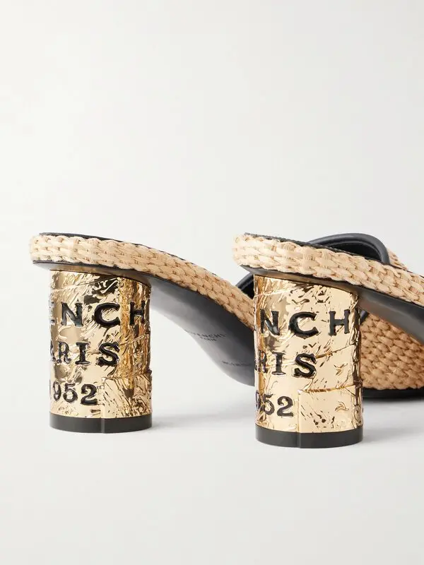 Givenchy Tape Raffia Mules