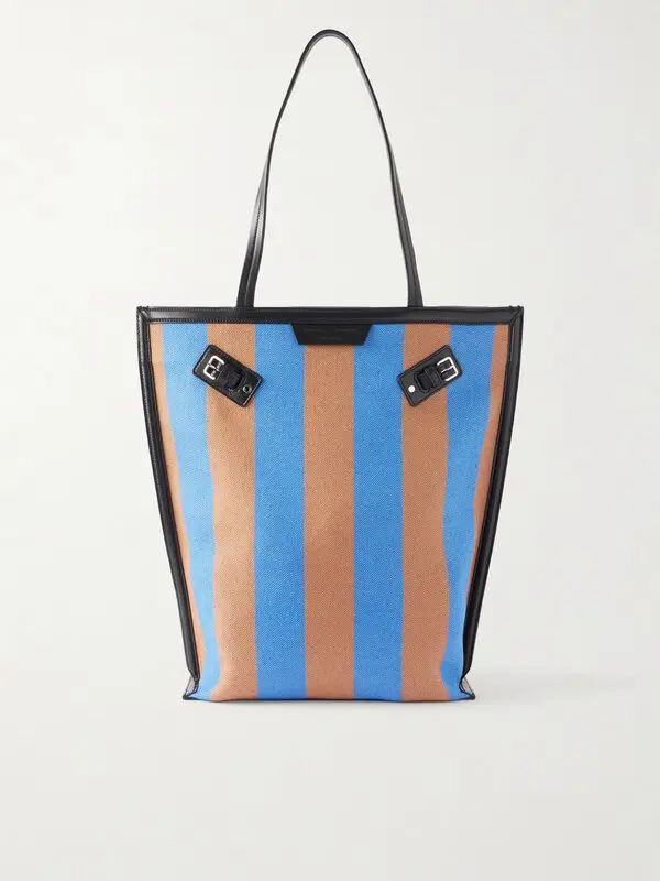 Proenza Schouler North South Days Striped Canvas Tote Bag - Blue