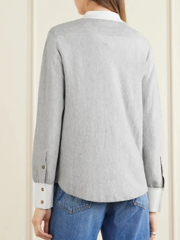 LA LIGNE Cotton-blend Shirt With Classic Collar