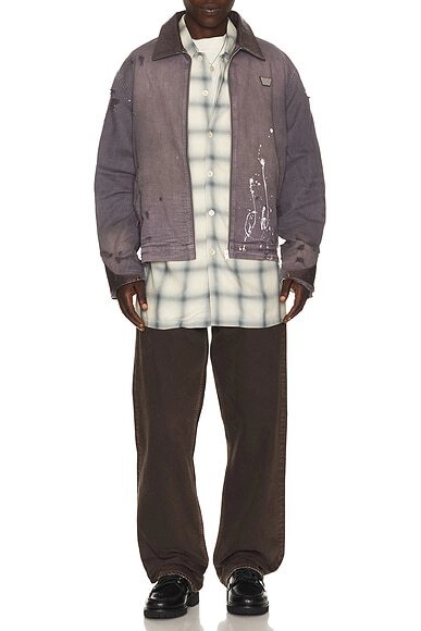 MISBHV 1997 Paint Splatter Canvas Work Jacket - Graphite