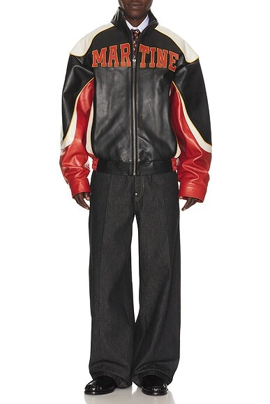 Martine Rose Superbowl Leather Jacket