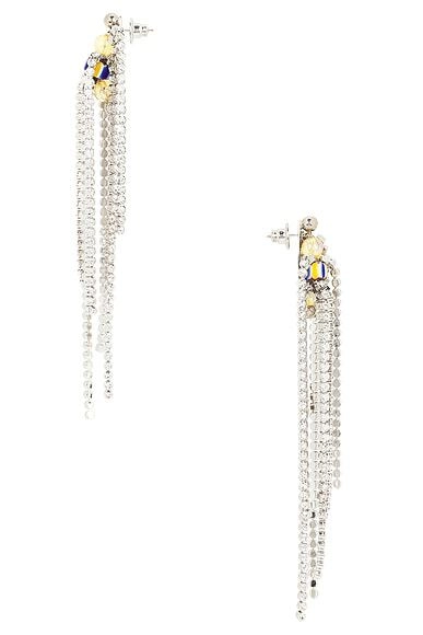 Dries Van Noten Dangle Earrings With Yellow Bead Detail
